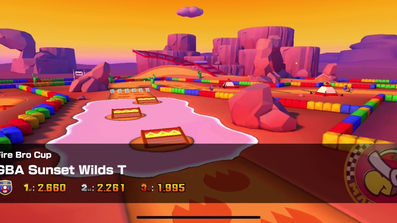 Mario Kart Tour - GBA Sunset Wilds Gameplay - YouTube