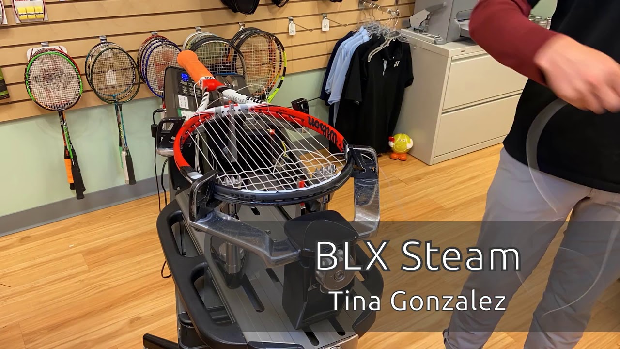 Time Lapse: How to String a Wilson BLX Steam Tennis Racquet (Tina ...