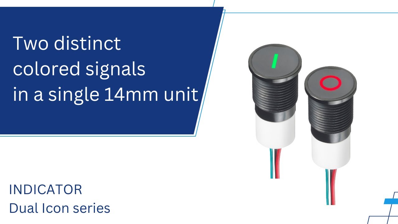 Two distinct colored signals in a single LED indicator | Dual Icon ...