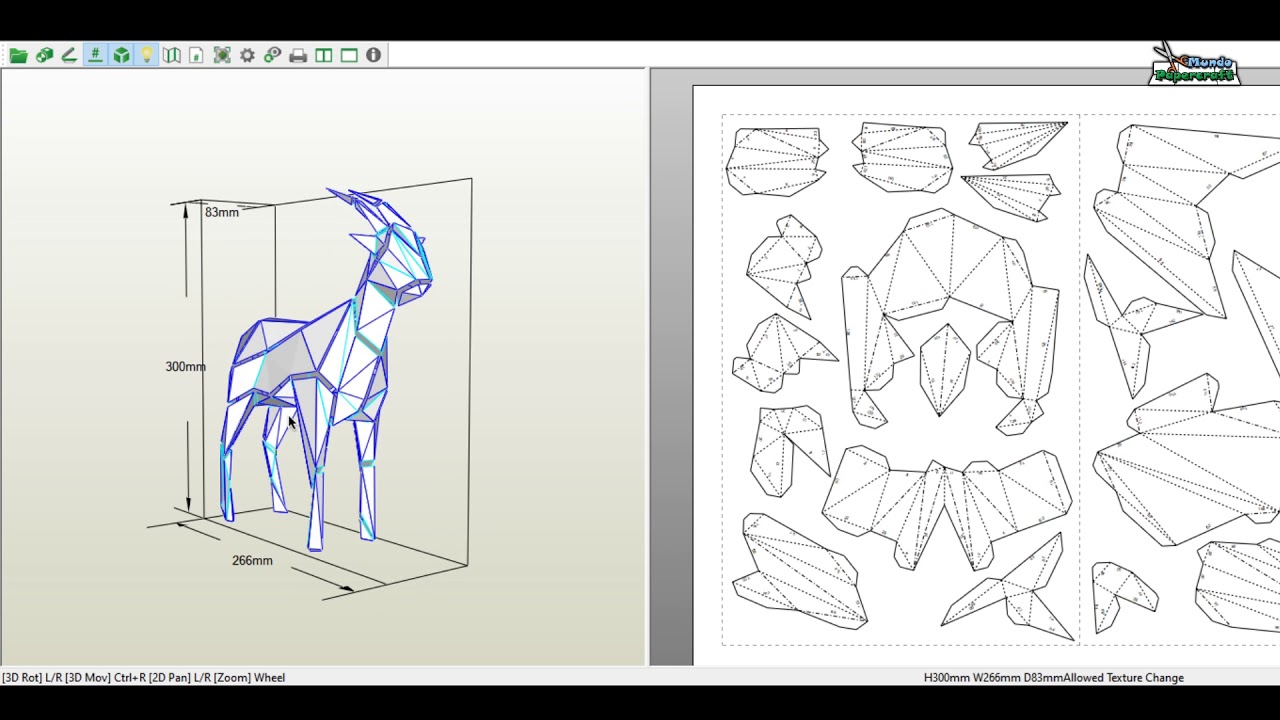 Cabra LowPoly de papercraft - YouTube