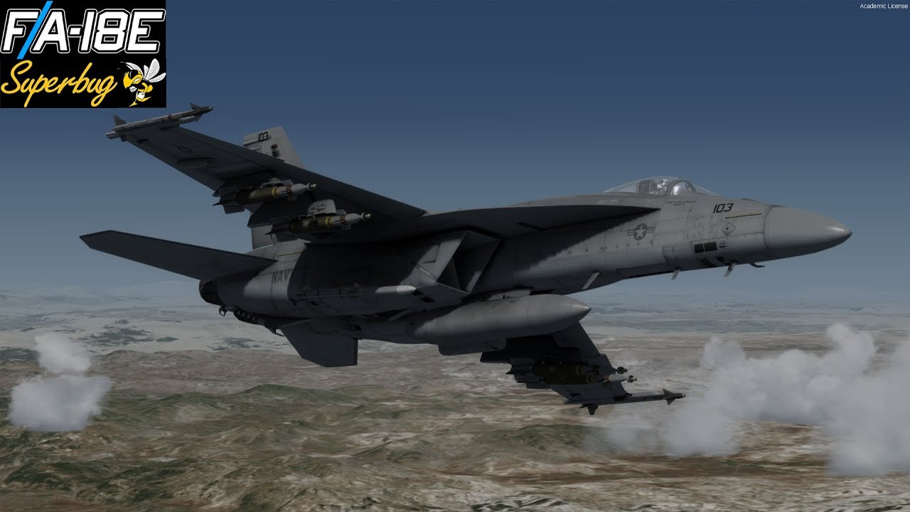 F/A-18E Bombing Mission in Syria (VRS Superbug in Prepar3D v4.4) - YouTube