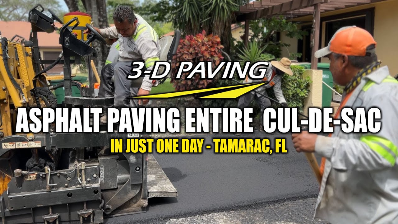 Paving an Entire Cul-De-Sac Including Driveways in One Day - 3-D Paving ...