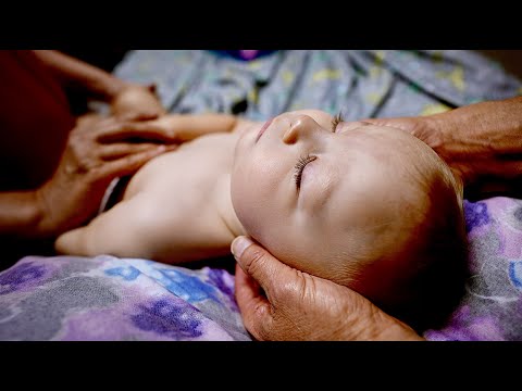 THE WORLDS MOST RELAXED BABY! (Full Body Massage to Treat Torticollis￼) | Dr. Paul