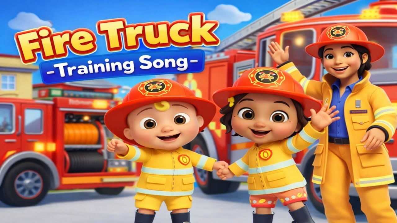 Fire Truck Training Song 🚒 | Kids Firefighter Song | Fire Engine Song ...