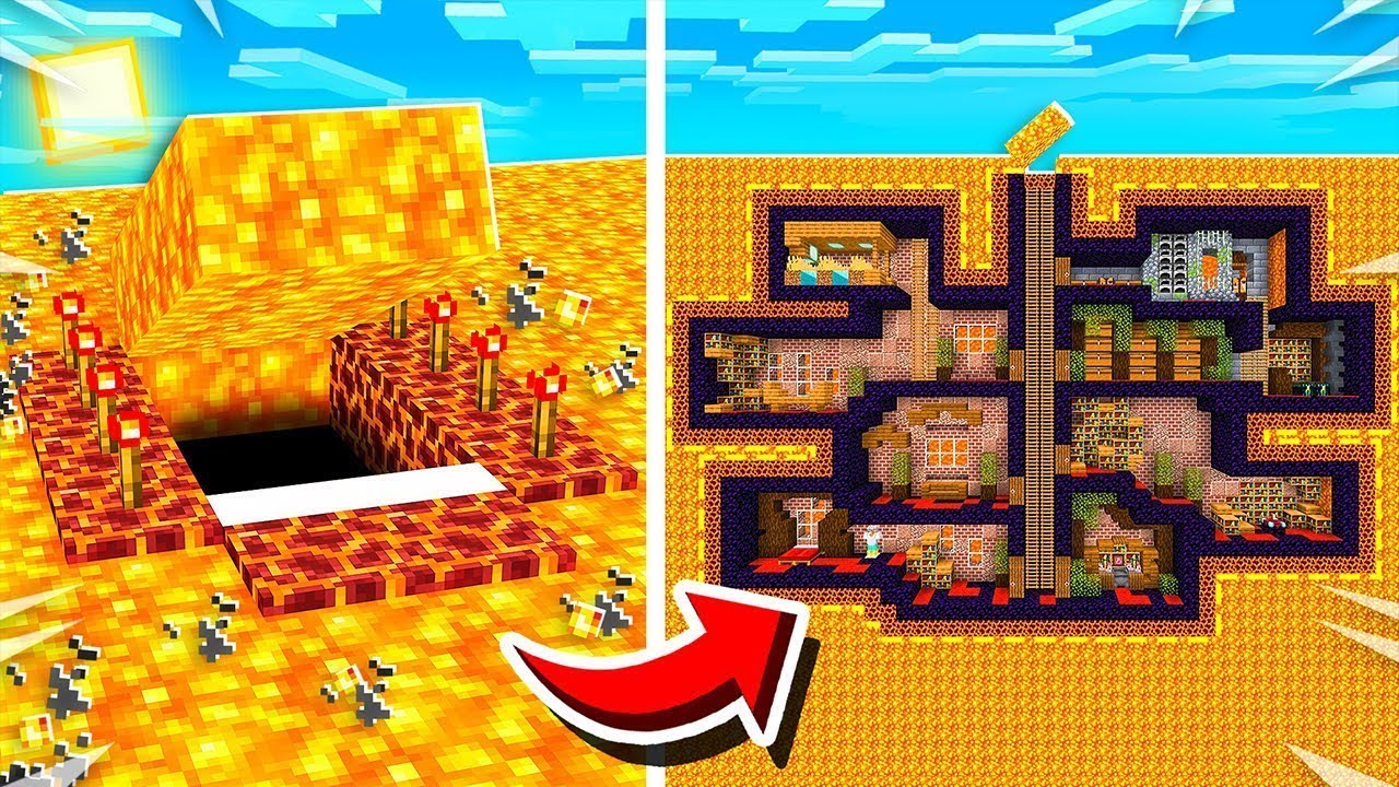 MAKING SECRET LAVA BASE IN MINECRAFT SURVIVAL || BB IS LIVE - YouTube