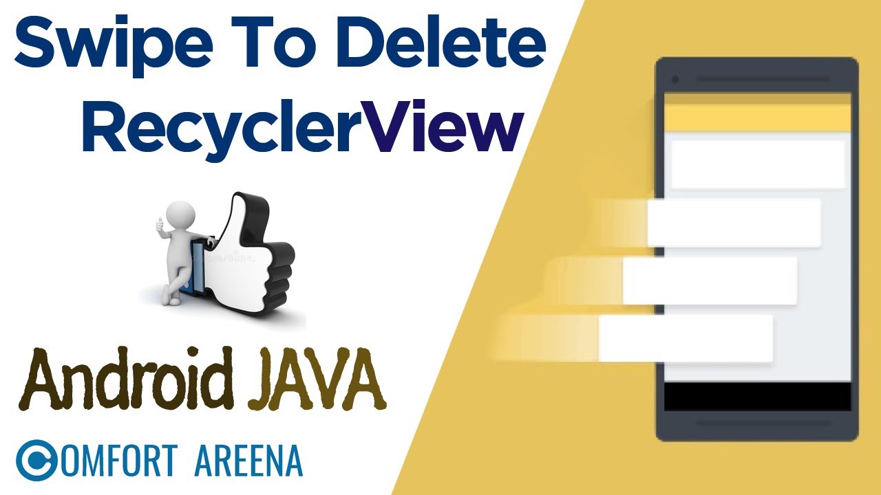 Recyclerview Swipe To Delete Android Tutorial Java Youtube