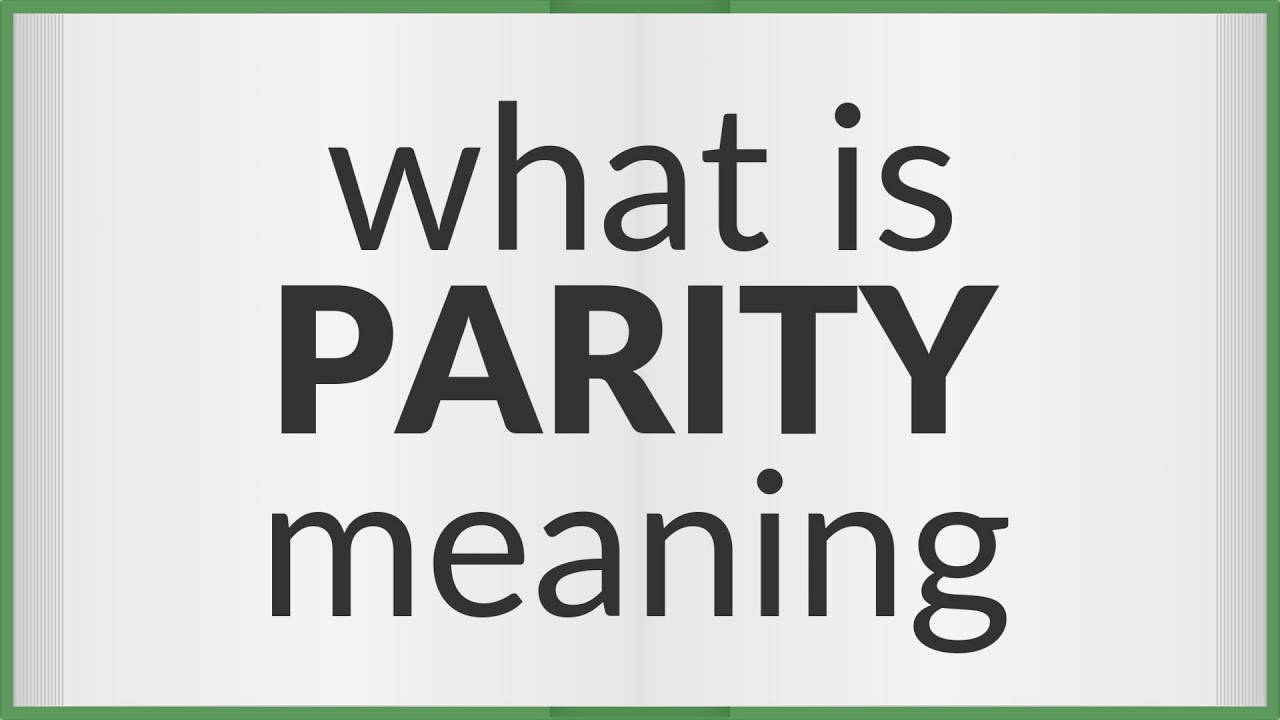 Parity | meaning of Parity - YouTube