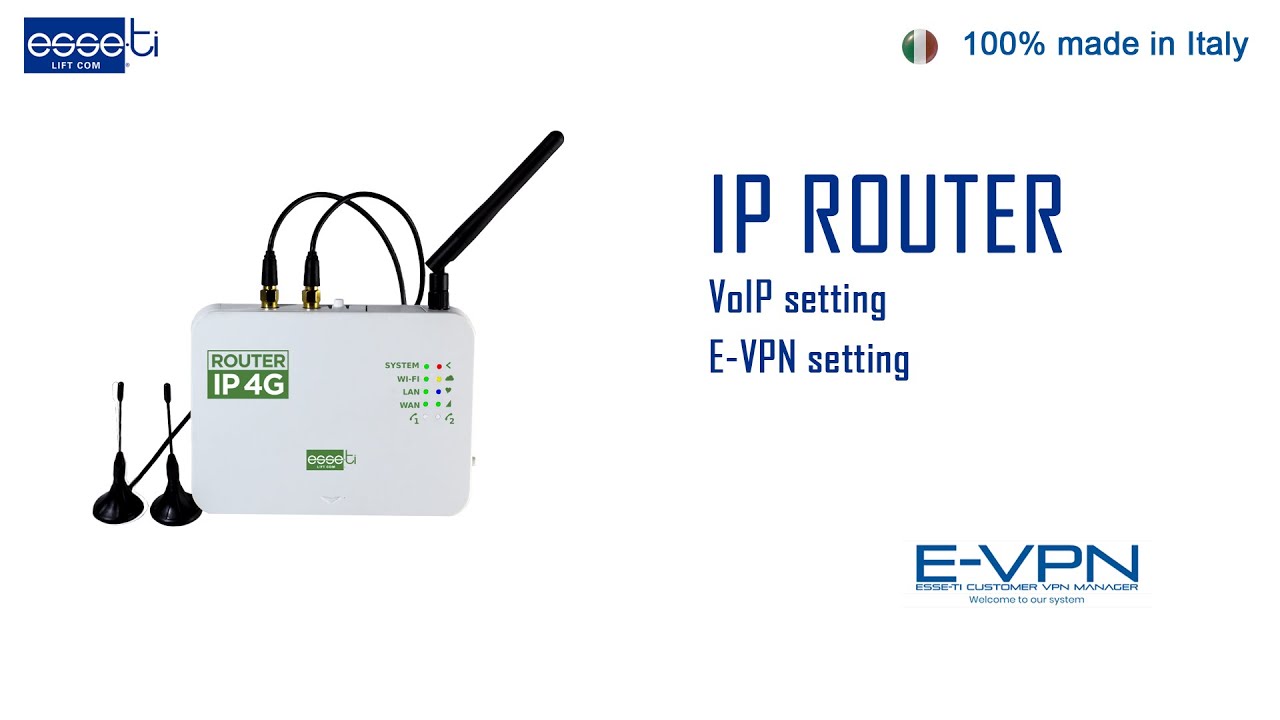 ROUTER IP - VOIP AND E-VPN SETTINGS / ESSE-TI - YouTube