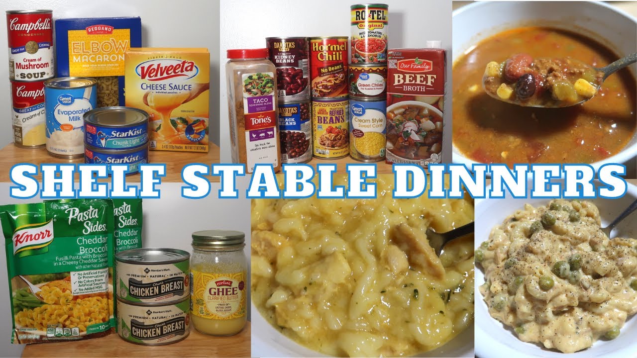 SHELF STABLE PANTRY MEALS | EMERGENCY PREPPER MEALS | PANTRY CHALLENGE ...