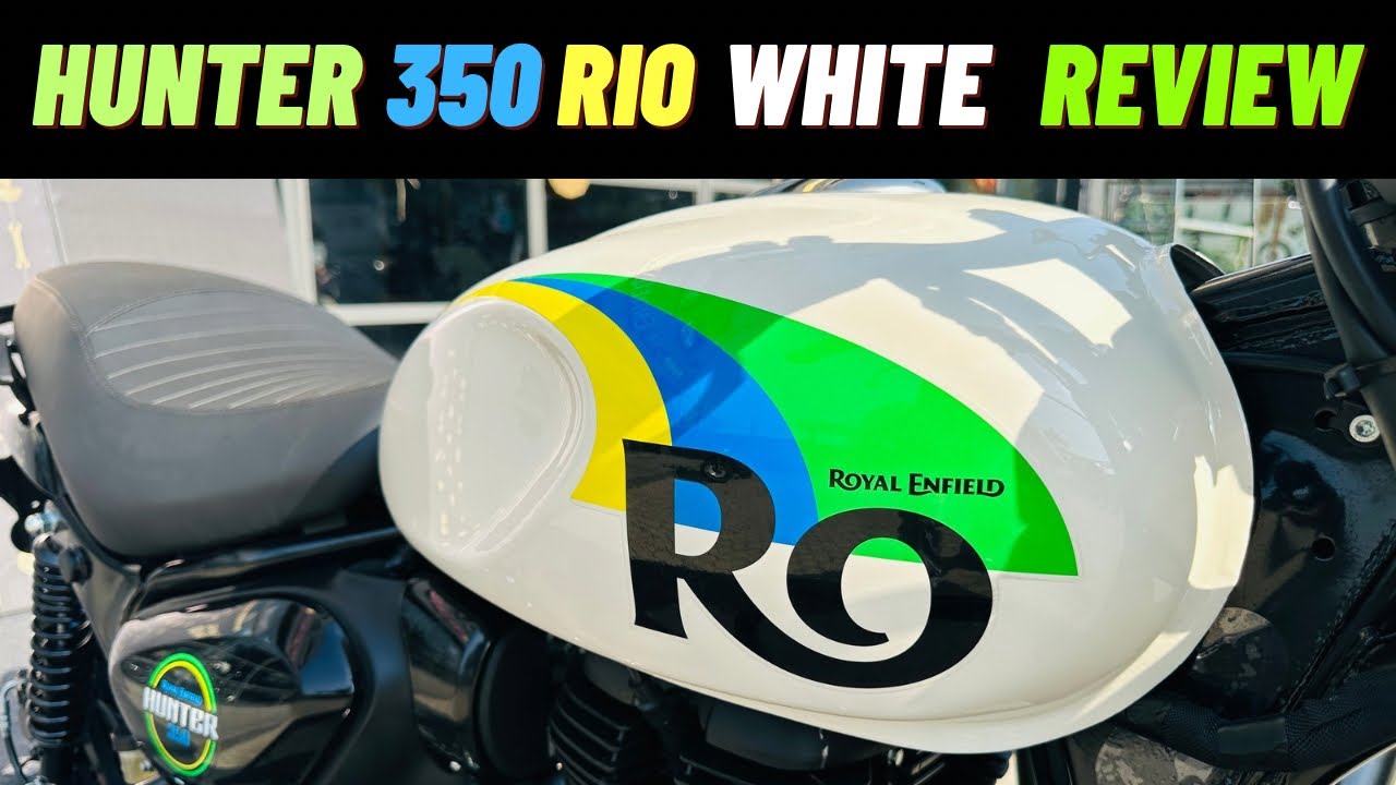 Royal Enfield Hunter 350 Rio White Review || Latest Price & EMI Offers ...