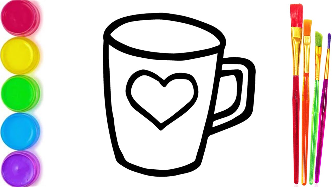 How to draw smart Cup drawing coloring | drawing for beginners to HD ...