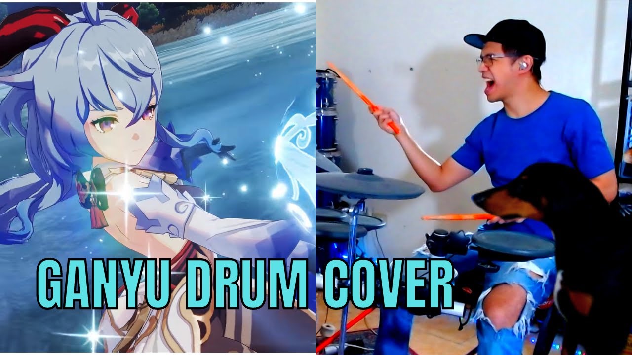 MY DOG WATCHES OVER GANYU | Ganyu Genshin Drum Cover - YouTube