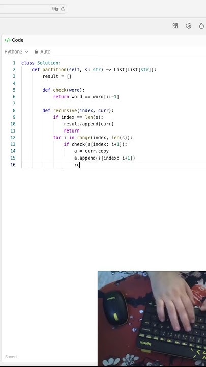 Leetcode 131 Palindrome Partitioning Coding Python Programming