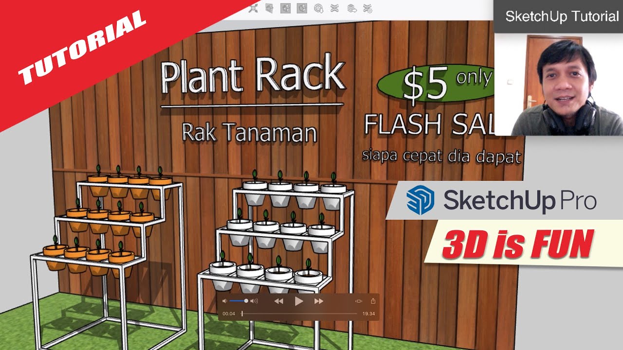 Plant Rack Design SketchUp Tutorial - YouTube