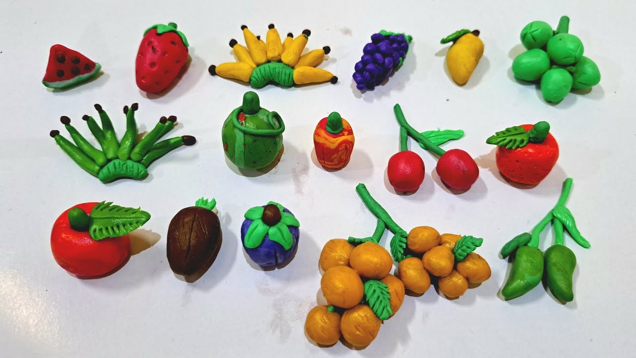 DIY How to make fruits oranges, grapes, strawberries, mangoes, berries ...