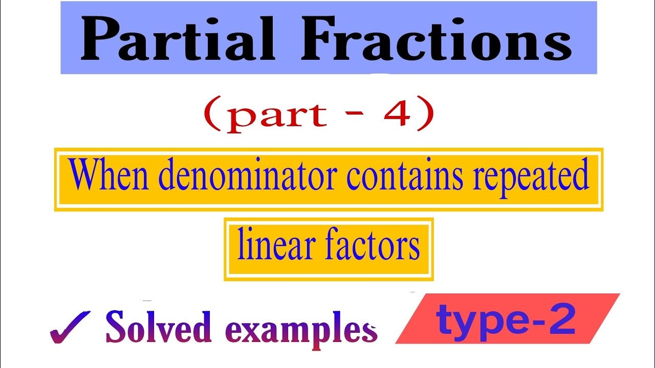 partial fractions|@vmatics444 - YouTube