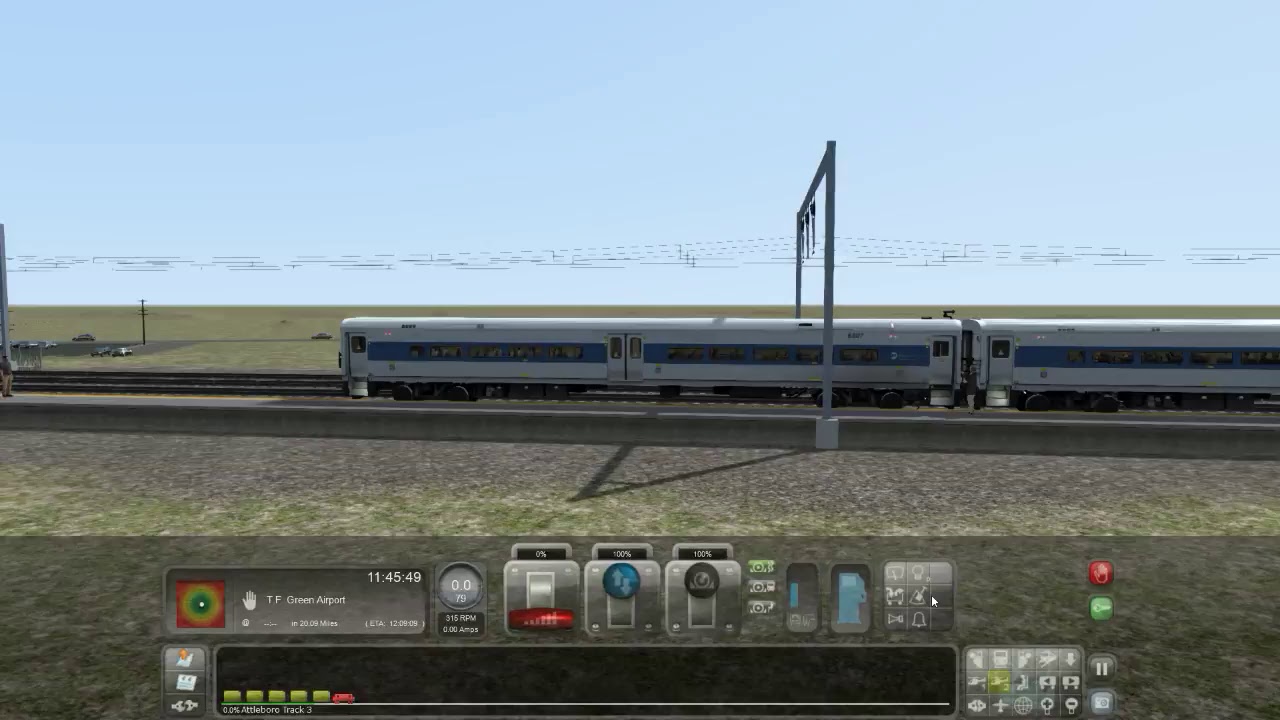 Train Simulator MBTA Ride to TF Green Airport - YouTube