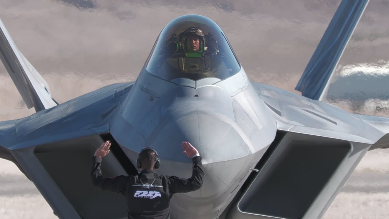 F-22 Raptor. Aviation Nation Airshow. Nellis AFB. Fini flight. Joshua ...