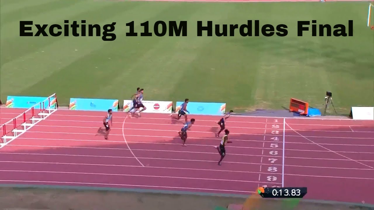 110M Hurdles Run Final - Khelo India University Games 2020 - YouTube