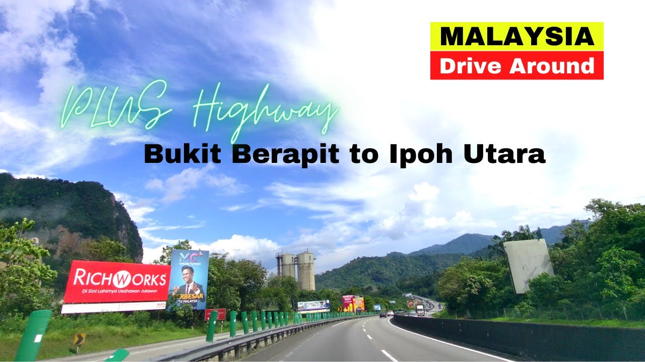 LEBUHRAYA UTARA SELATAN - PLUS Highway Bukit Berapit to Ipoh Utara - HD ...