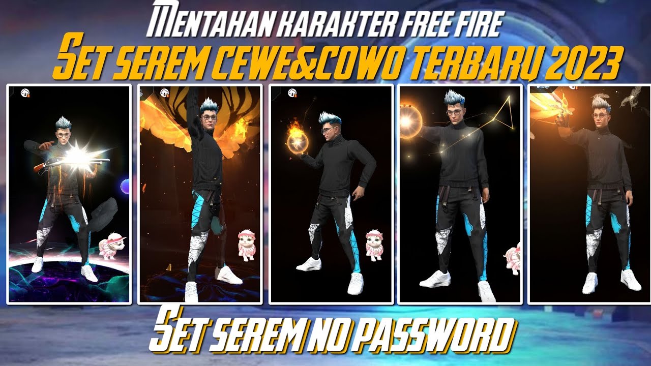 MENTAHAN KARAKTER FREE FIRE SET SEREM TERBARU 2023 || NO PASSWORD - YouTube