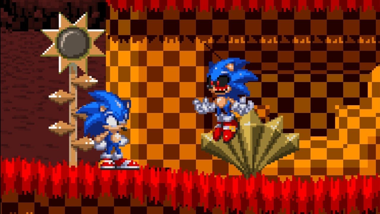 Sonic vs Sonic exe sprite Animation - YouTube