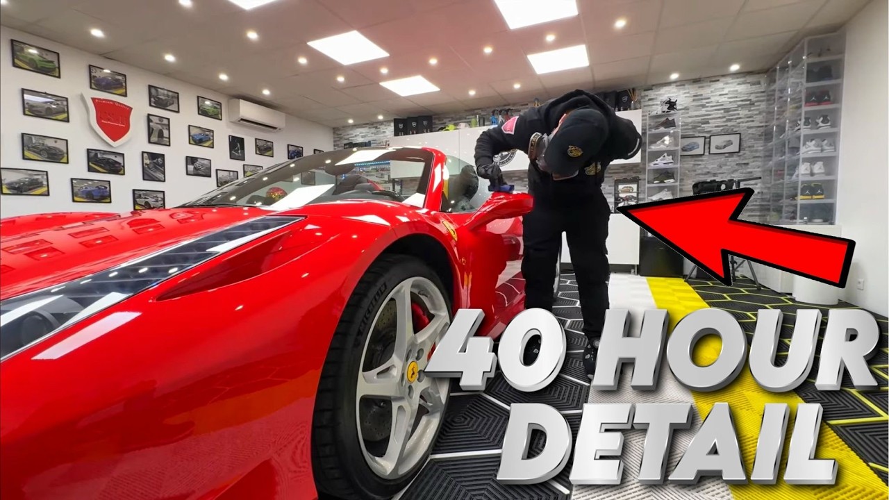 40 hour Ferrari 458 Detailing ASMR - YouTube