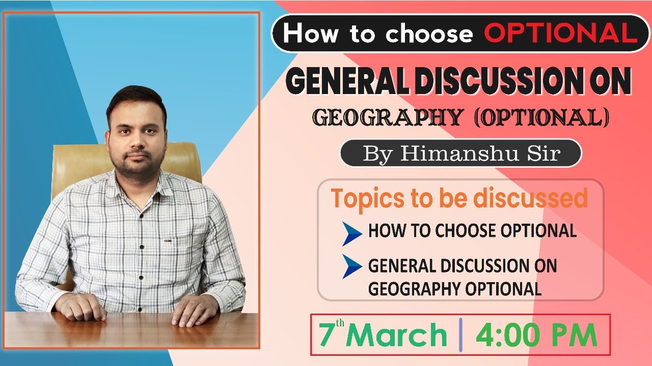 How to choose Optional - General Discussion on Geography (Opt.) by ...