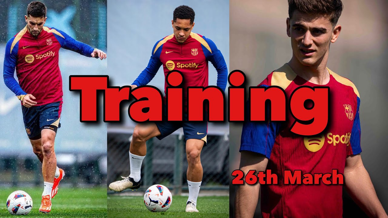 FC Barcelona Training 26th March: Gavi, Vitor Roque, Torres, Roberto ...
