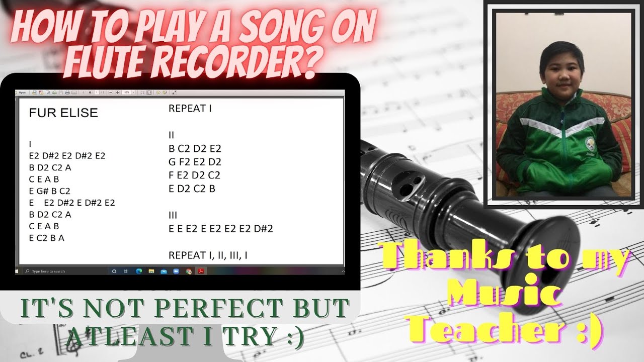 How to Play a Song on Flute Recorder? - YouTube