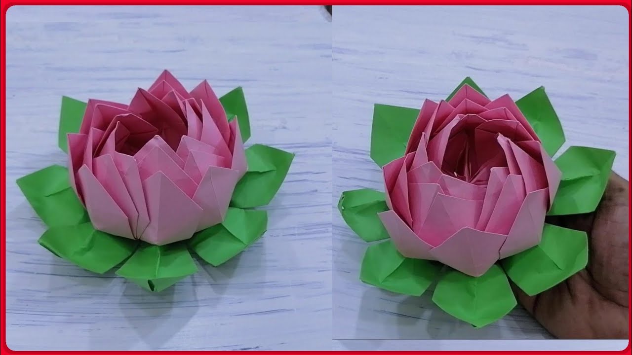 Paper Lotus Flowers | Easy Paper Flower | Lotus Flower Making | DIY ...
