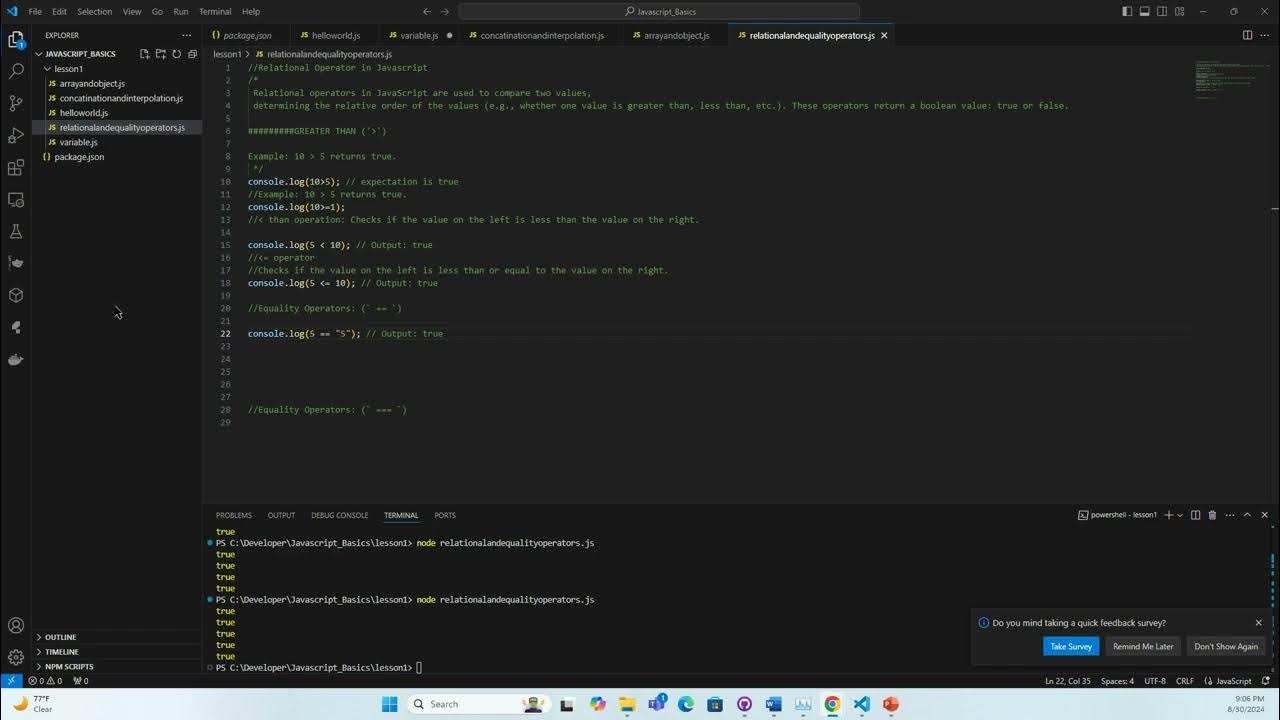 KodeRaft Javascript fundamentals Equality and comparison Operator In Javascript - YouTube