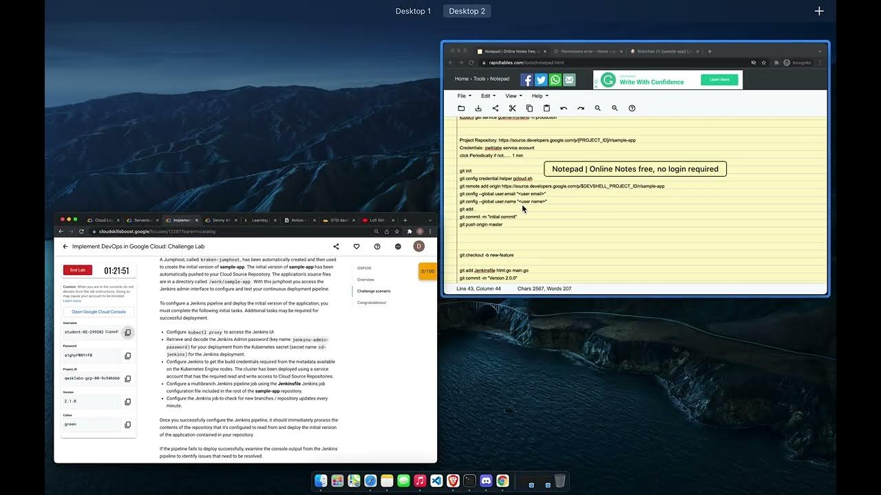 GSP330 Implement DevOps in Google Cloud Challenge Lab - YouTube