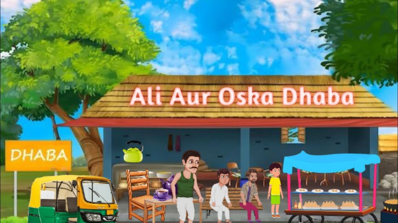 Ali Aur Oska Dhaba | JK Cartoon Urdu story | #cartoon #cartoonstory # ...