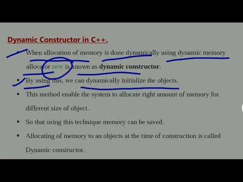 Dynamic Constructor in C++ - YouTube