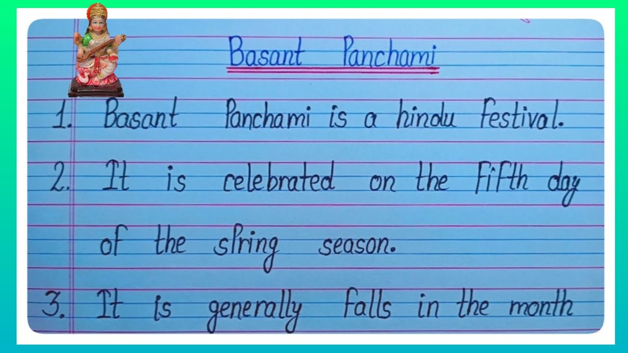 10 Lines Essay On Basant Panchami For Kids l Essay Writing l Vasant ...