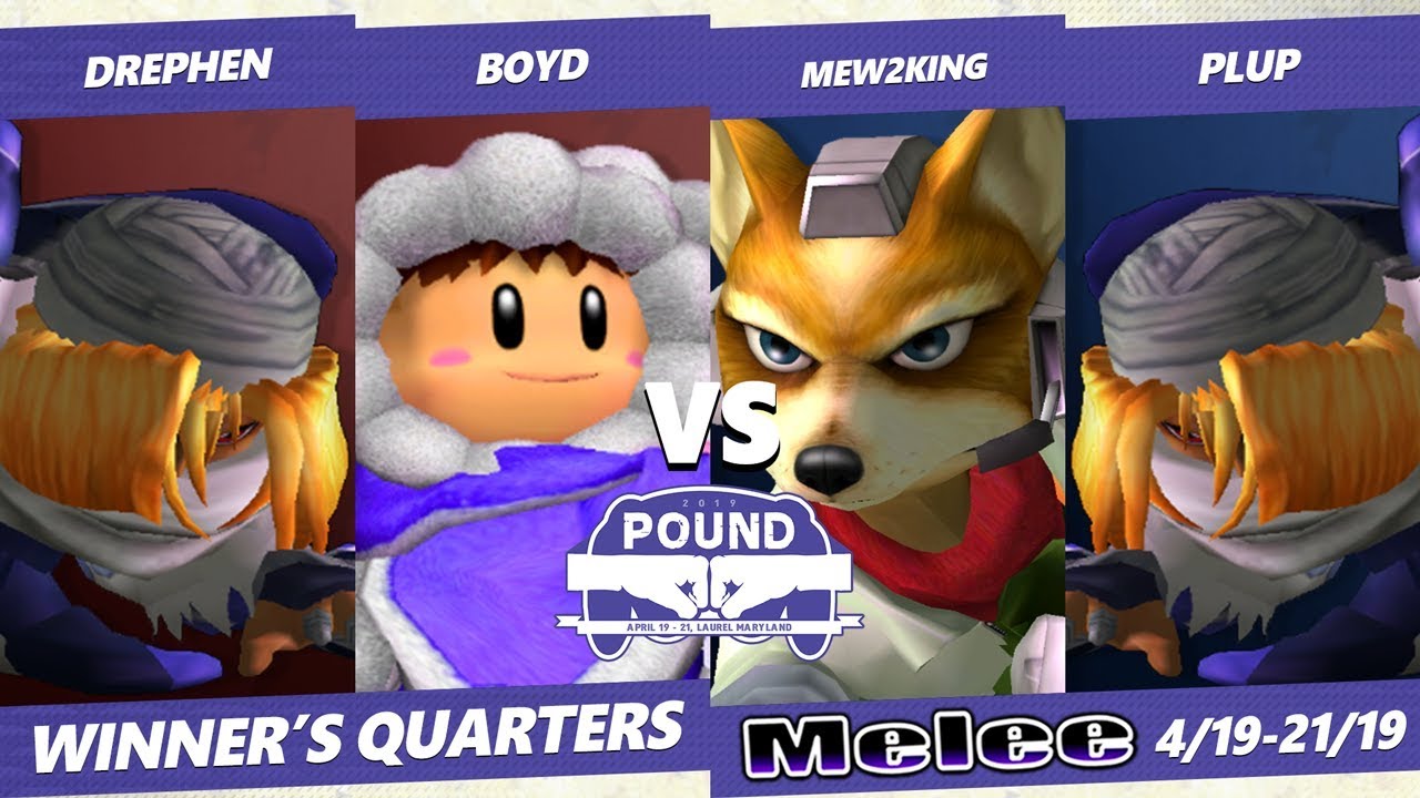 Pound 2019 SSBM Teams - Boyd & Drephen VS Mew2King & Plup - Smash Melee ...