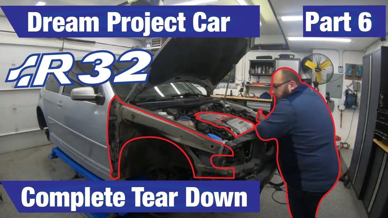 VW MK4 R32 TOTAL Tear-down!! The Project Car Rebuild Pt. 6. - YouTube