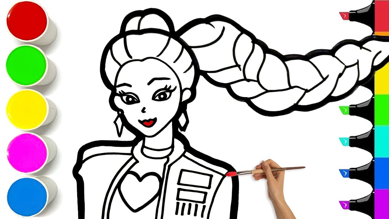 How To Draw KPOP DEMON HUNTERS Rumi Singer With Colorful Long Hair ...