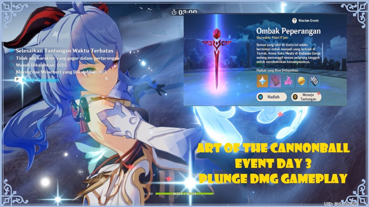 Art of the Cannonball Event Day 3 - Plunge DMG Gameplay | Genshin ...