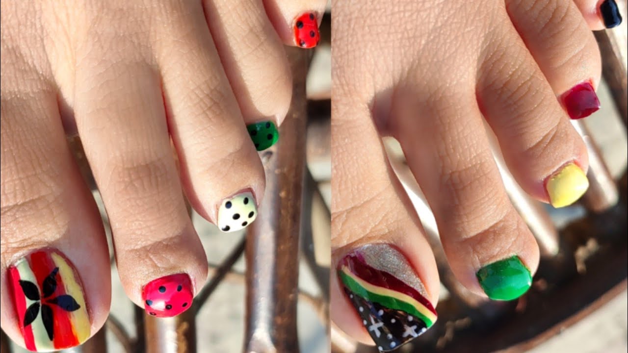 Colourful Foot Nail Art 2023 || Most beautiful toe nail designs ...