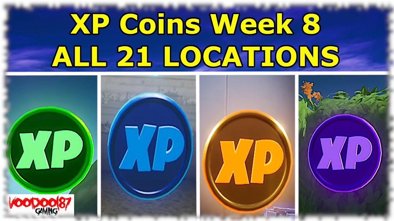 Fortnite - XP Coins - ALL 21 Locations - Week 8, Season 3 - YouTube