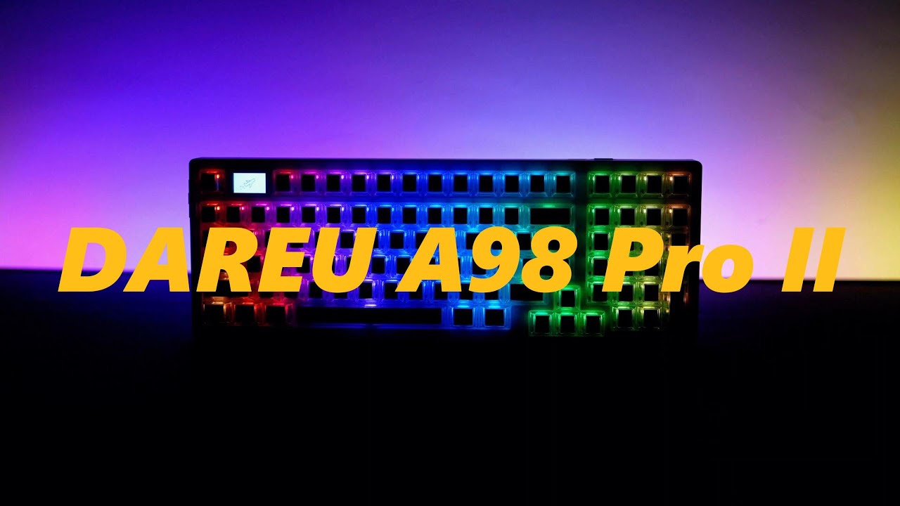 DAREU A98 PRO II Neon Mechanical Keyboard - YouTube