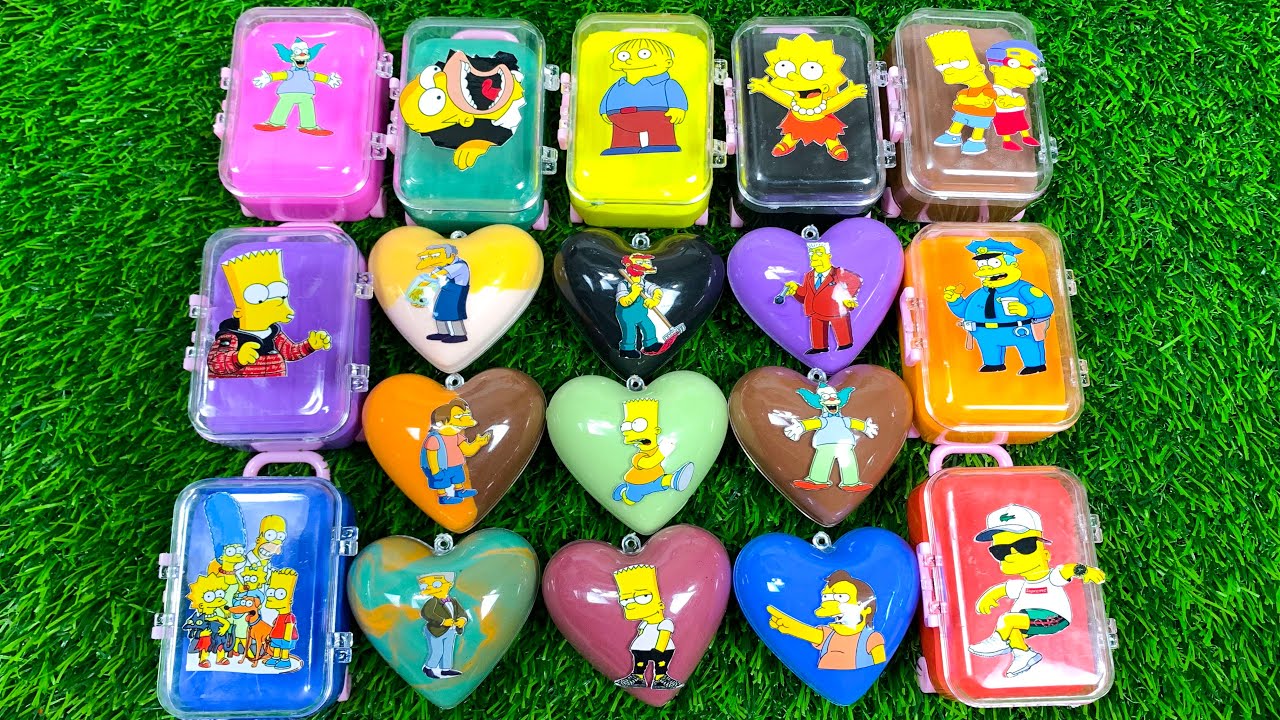 The Simpsons - Looking Clay With Mini Suitcases, Mini Hearts Slime ...