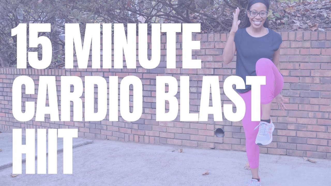 15 MINUTE CARDIO BLAST HIIT // NO EQUIPMENT - YouTube