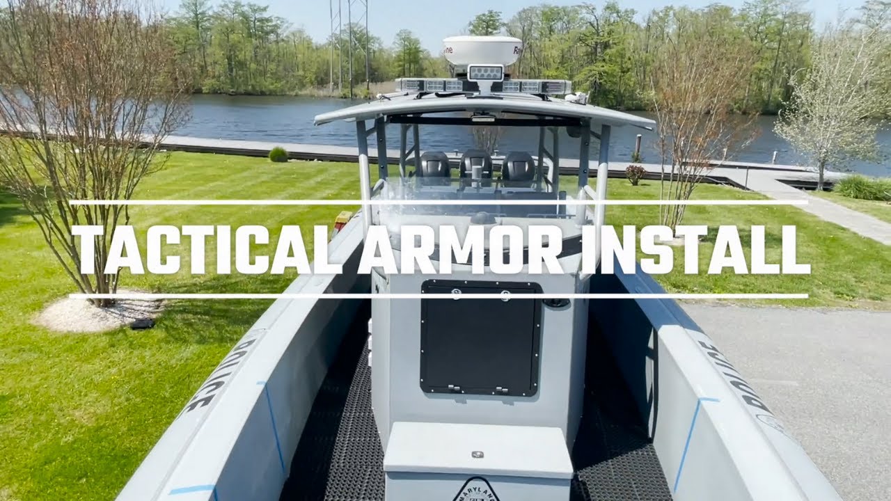 DNR Boat Tactical Armor Install - YouTube