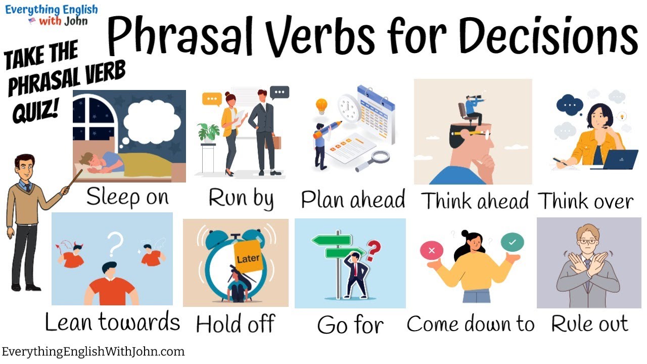 Vocabulary: Phrasal Verbs for Decisions - Learn Phrasal Verbs Through ...