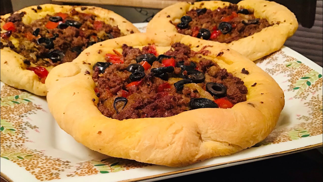 Meat pie 🌸How to prepare pitta bread with ground beef اموزش اشپزی ...