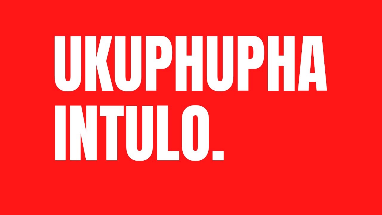 Ukuphupha intulo | @pastorweningi - YouTube