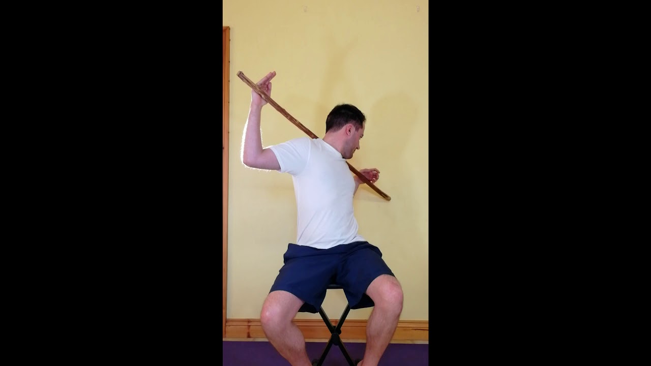 Easy mid back (Thoracic Spine) Stretch progression - YouTube